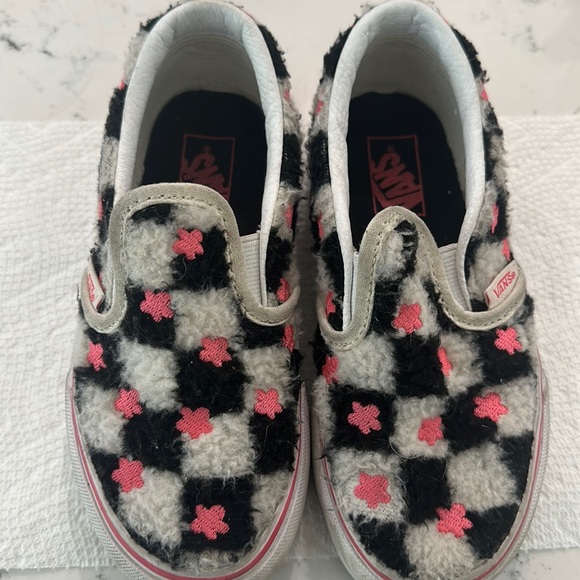 Vans | Shoes | Fuzzy Checkered Vans | Poshmark